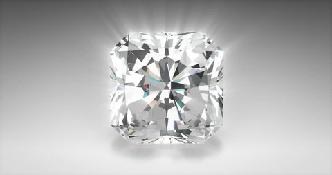 Round Cut Diamond 3d Rendering Stock Footage Video (100% Royalty-free ...