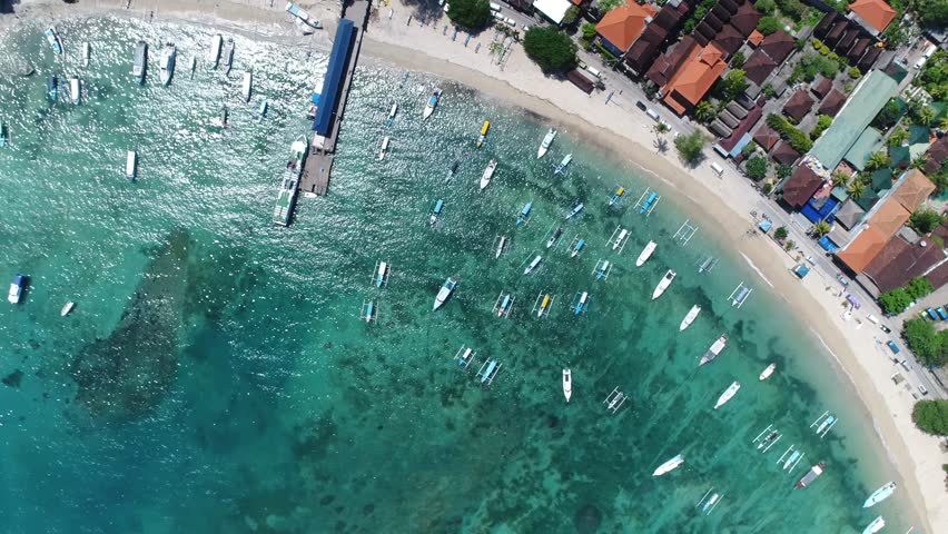 harbor bird's eye view Stock Footage Video (100% Royalty-free ...