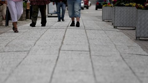 many different people walking back forth Stock Footage Video (100% ...