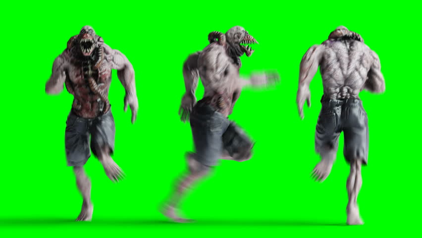 Scary, Horror Monster. Fear Concept. Stock Footage Video (100% Royalty ...