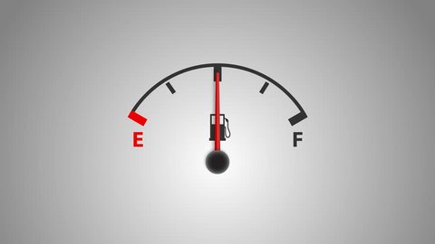 Fuel Gauge Full Animation Alpha Channel Stock Footage Video (100% ...
