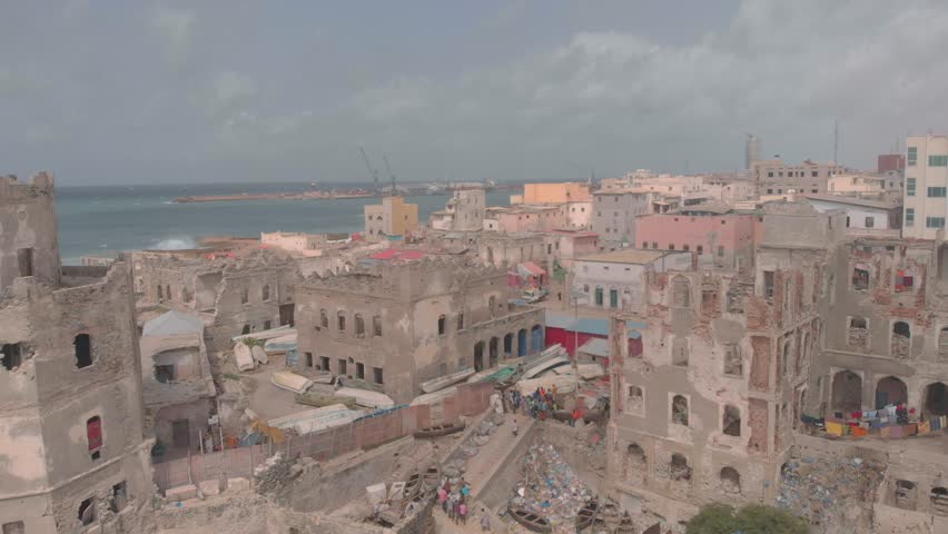 mogadishu somalia - 08102018 aerial footage Stock Footage Video (100% ...