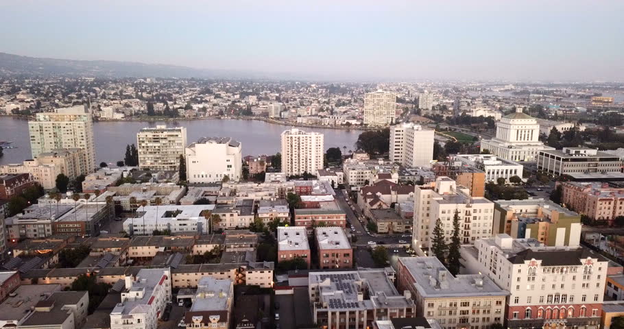 Aerial view of center of Oakland, California image - Free stock photo ...