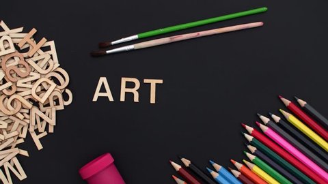 Color Crayons Falling Against Black Background Stock Footage Video (100 ...