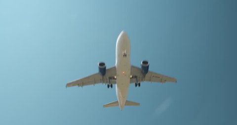 4k Airplane Impressive Landing Flying Overhead Stock Footage Video (100 ...