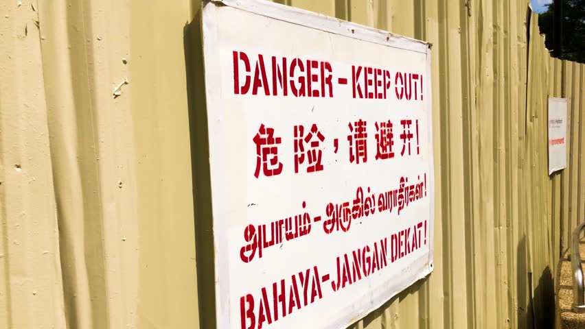 112 Warning sign singapore Stock Video Footage - 4K and HD Video Clips ...