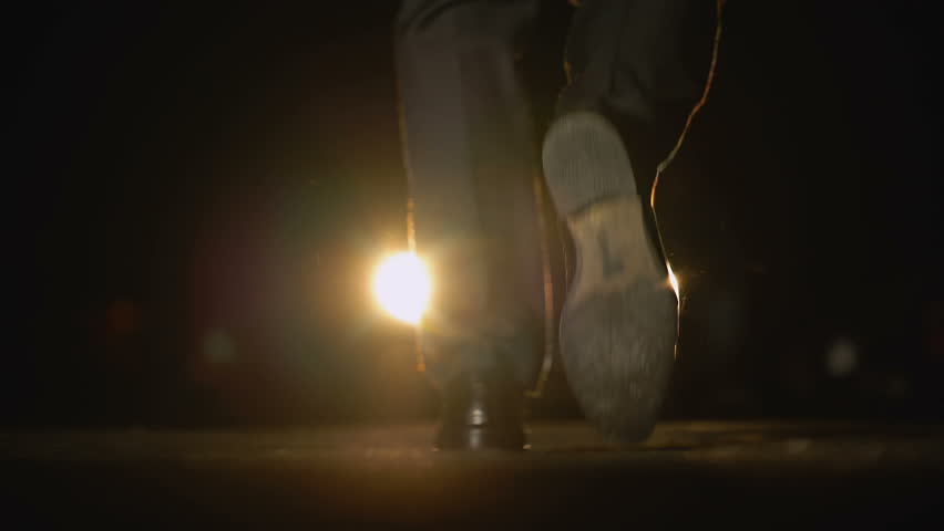 man approaching car headlights on night Stock Footage Video (100% ...