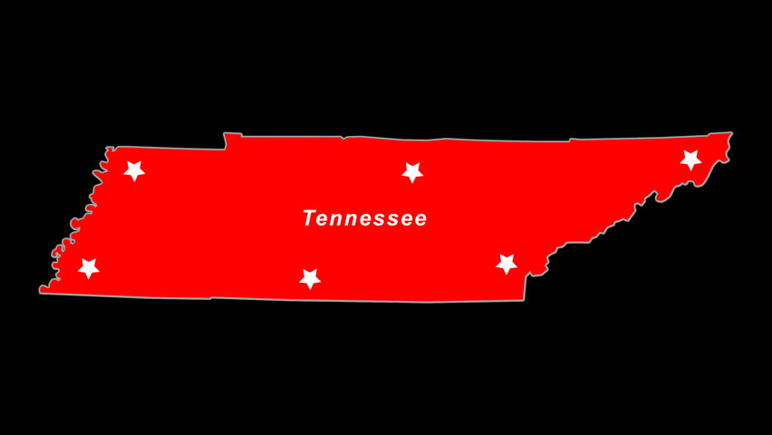 Tennessee as Red State Animated Stock Footage Video (100% Royalty-free ...