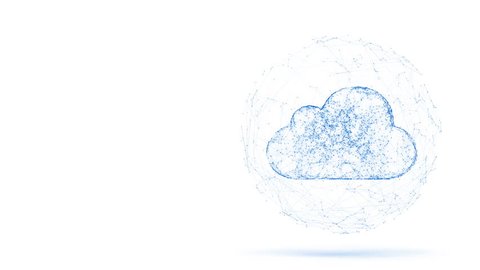 Cloud Computing Tech Animation Cloud Symbol Stock Footage Video (100% ...