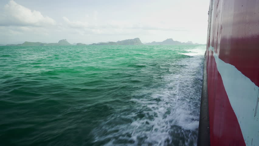 view waves sea ferry boat sailing Stock Footage Video (100% Royalty ...