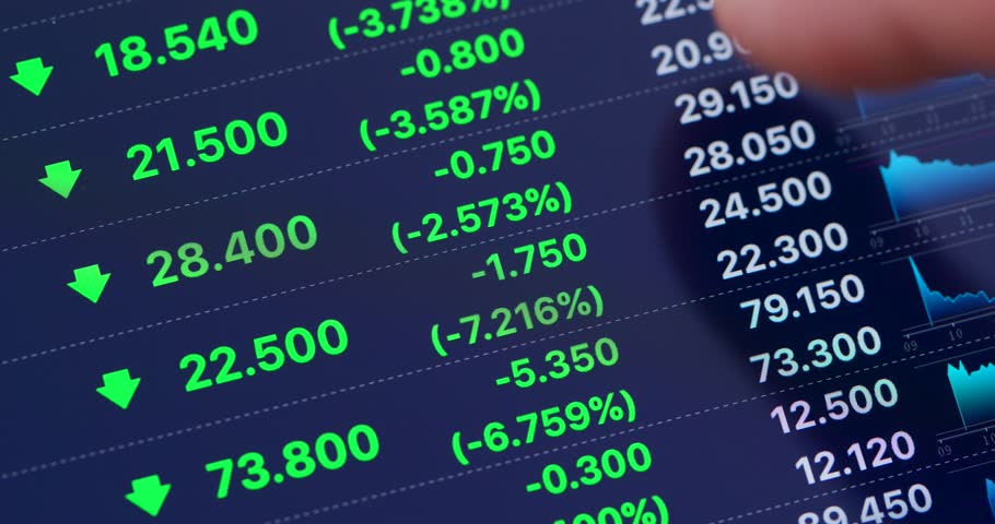 scrolling modern day stock exchange numbers Stock Footage Video (100% ...
