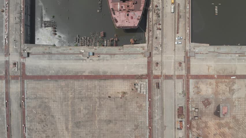 abandoned rusted cargo ship unused port Stock Footage Video (100% ...