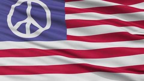 Us Peace Flag Closeup View Realistic Stock Footage Video (100% Royalty ...