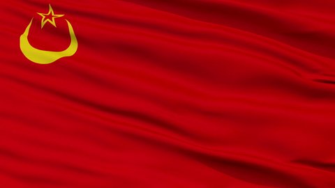 Union Islamic Soviet Republics Flag Closeup Stock Footage Video (100% ...