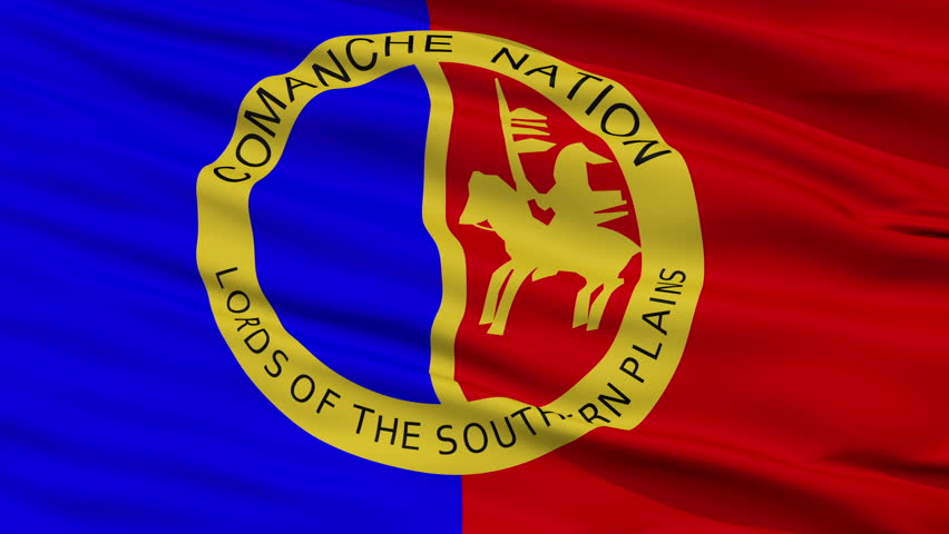 comanche nation indian flag closeup view Stock Footage Video (100% ...