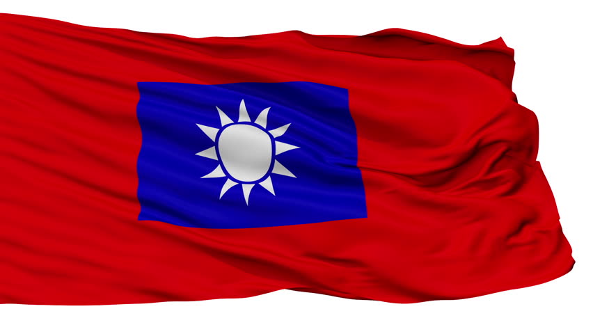 republic china army flag isolated view: video de stock (totalmente ...