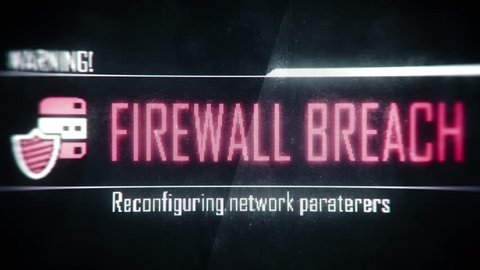 System Message Firewall Breach Found Vulnerabilities Stock Footage ...