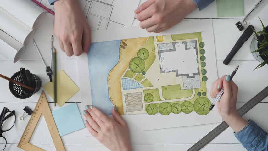 Landscape Architect Meeting with a Stock Footage Video (100% Royalty ...