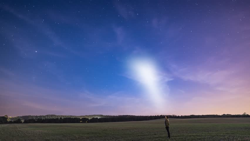 Man staring at starry Sky image - Free stock photo - Public Domain ...