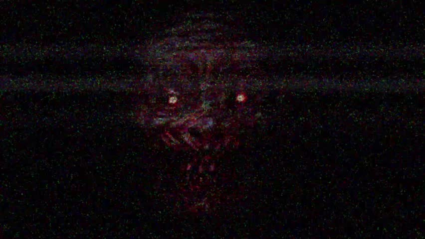 Scary Zombie Face On Black Stock Footage Video (100% Royalty-free ...