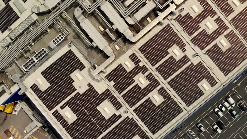 Shooting with a Drone. Roof Stock Footage Video (100% Royalty-free ...