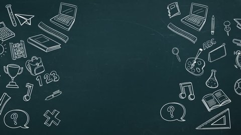 Creative Educational Sketch On Dark Background Stock Illustration ...