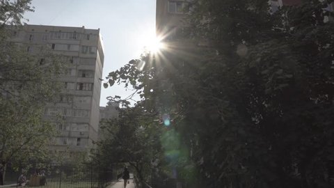 Zoom Out View Door Opening Into Stock Footage Video (100% Royalty-free ...