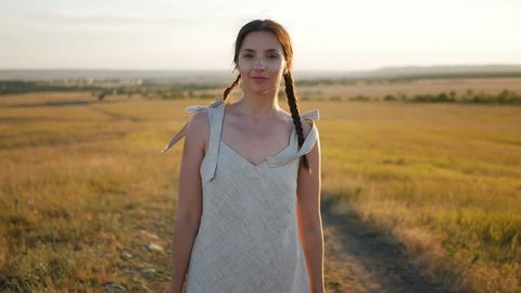 Seductive Woman Making Undulating Smooth Movements Stock Footage Video ...