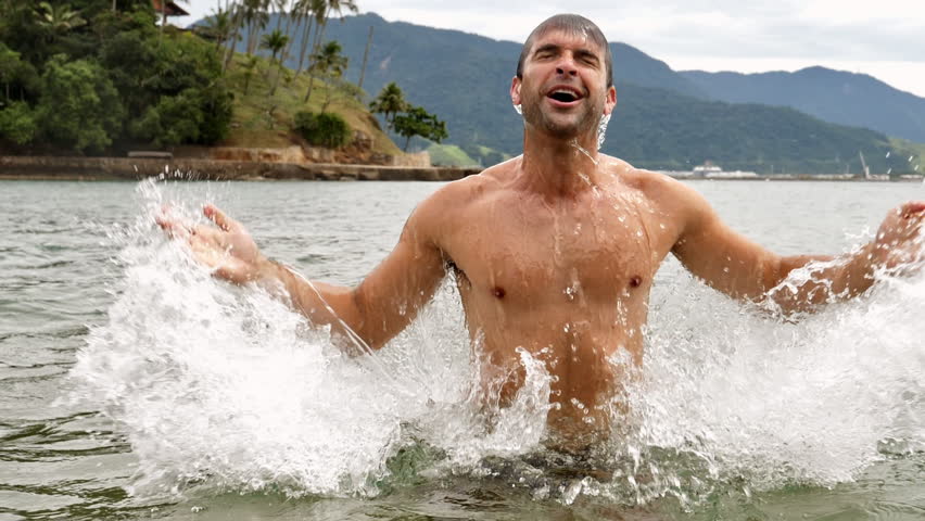 male coming out water pool Stock Footage Video (100% Royalty-free ...