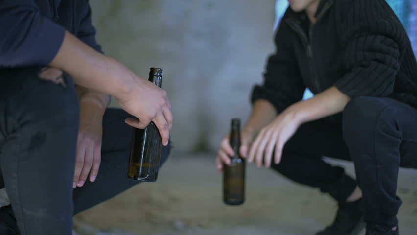 Drunk Teenagers Communicating, Alcohol Addiction, Stock Footage Video ...