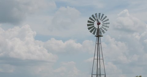 Blades Sails Ornamental Windmill Turning Wind Stock Footage Video (100% ...