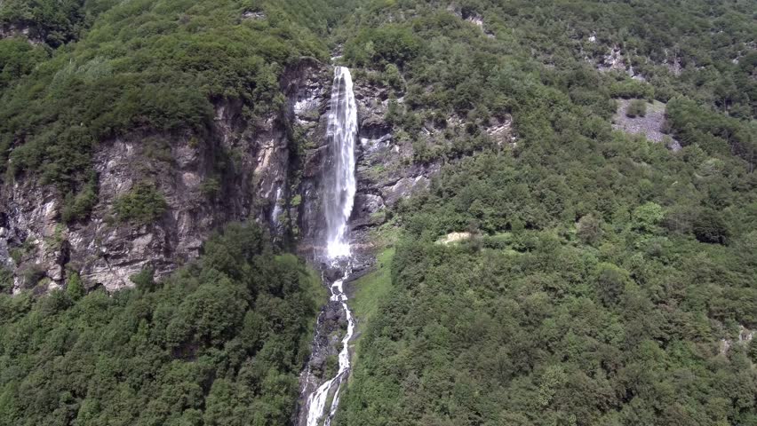 aerial drone view serio waterfalls during Stock Footage Video (100% ...