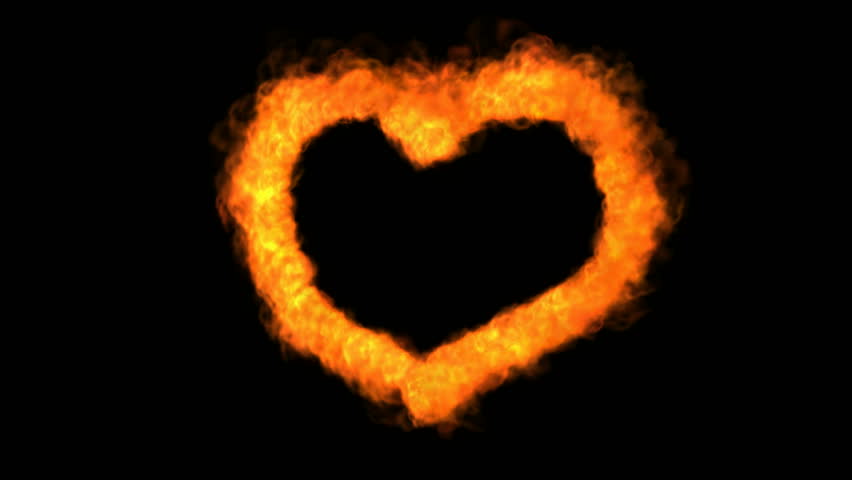Loopable Fire Love Heart Animation Stock Footage Video (100% Royalty ...