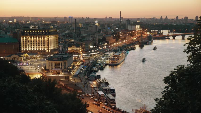 The Picturesque Street and city view in Kiev, Ukraine image - Free ...
