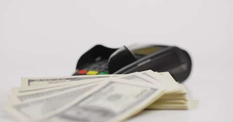 Picture Credit Card Payment Terminal Falling Stock Footage Video (100% ...