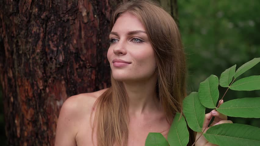 Gorgeous Young Woman Without Clothes Holding Stock Footage Video 100 Royalty Free 1015450204