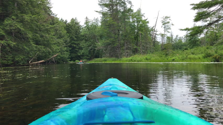 alpine lake kayak adirondacks Stock Footage Video (100% Royalty-free ...