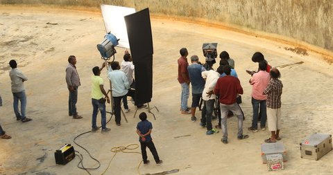 Indian Film Crew Work 7th Jan Stock Footage Video (100% Royalty-free ...
