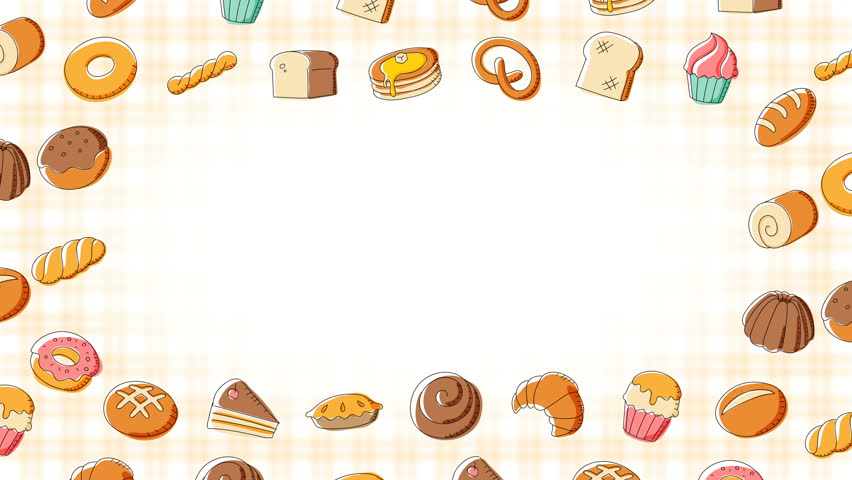 Bakery Moving Swirl Frame Pattern Stock Footage Video (100% Royalty ...