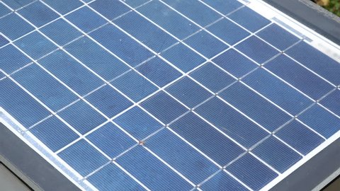 closeup surface blue photovoltaic solar panels Stock Footage Video (100 ...