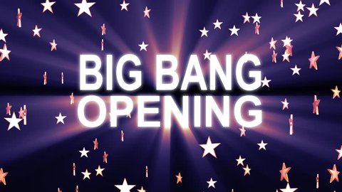 Big Bang Opening Text Stars Explosion Stock Footage Video (100% Royalty ...