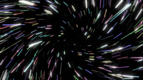 Starfield Line Color Glow Rotation Particular Stock Footage Video (100% ...