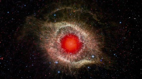 Space Flight Helix Nebula Eye God Stock Footage Video (100% Royalty ...