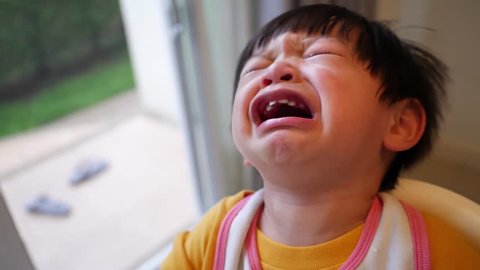 Slow Motion Cute Child Crying Stock Footage Video (100% Royalty-free ...