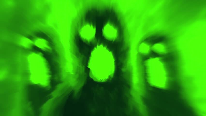 Scary Monsters Shadows On Green Stock Footage Video (100% Royalty-free ...