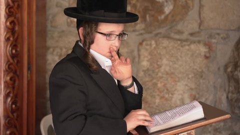 Jewish Children Study Vector Illustration Stock Vector (Royalty Free ...