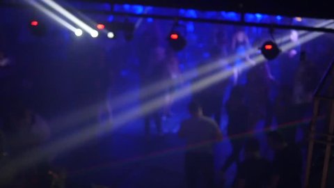 Group Blurred People Dancing Dark Banquet Stock Footage Video (100% ...