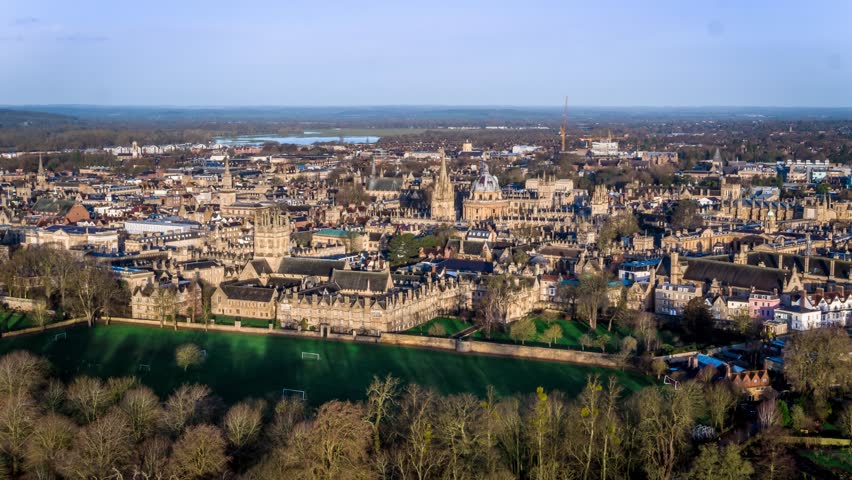 Aerial View of Oxford Uk, Stock Footage Video (100% Royalty-free ...
