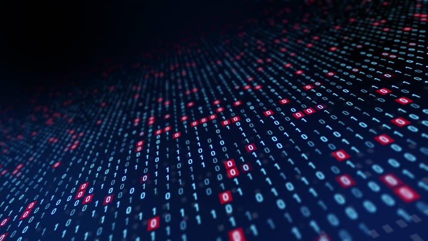 Digital Communication Technology Concept. Binary Stock Footage Video ...