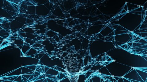 Digital Plexus Tunnel Funnel Backdrop Made Stock Footage Video (100% Royalty-free) 1015828690 ...